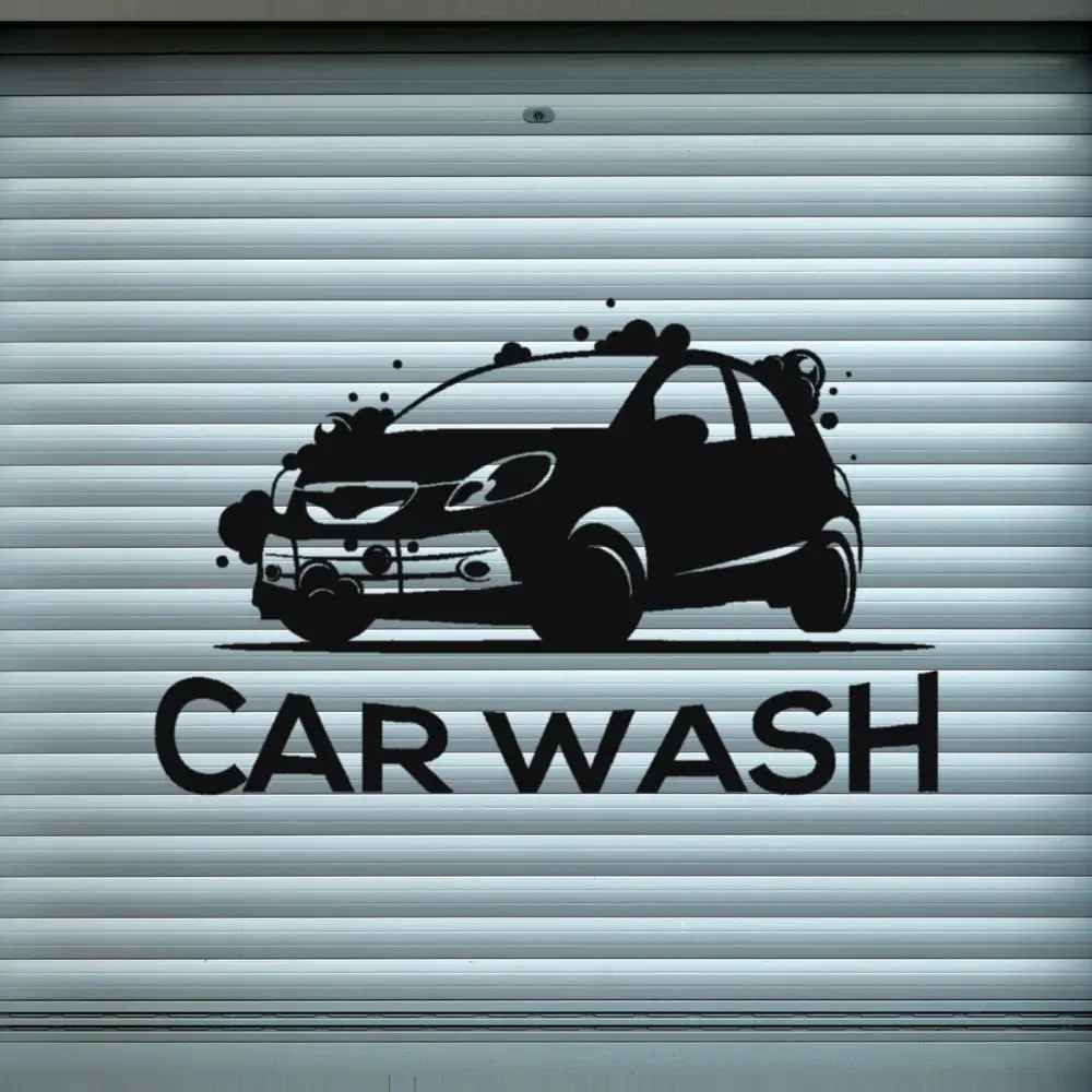 Car Wash Silhouette Cleaning Service Wall Sticker Decal Car Service ...