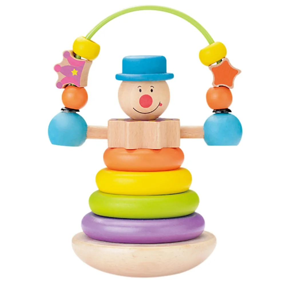Tentetieso-apilable-de-madera-payaso-WOOMAX-Juguetes-de-madera-Torre ...