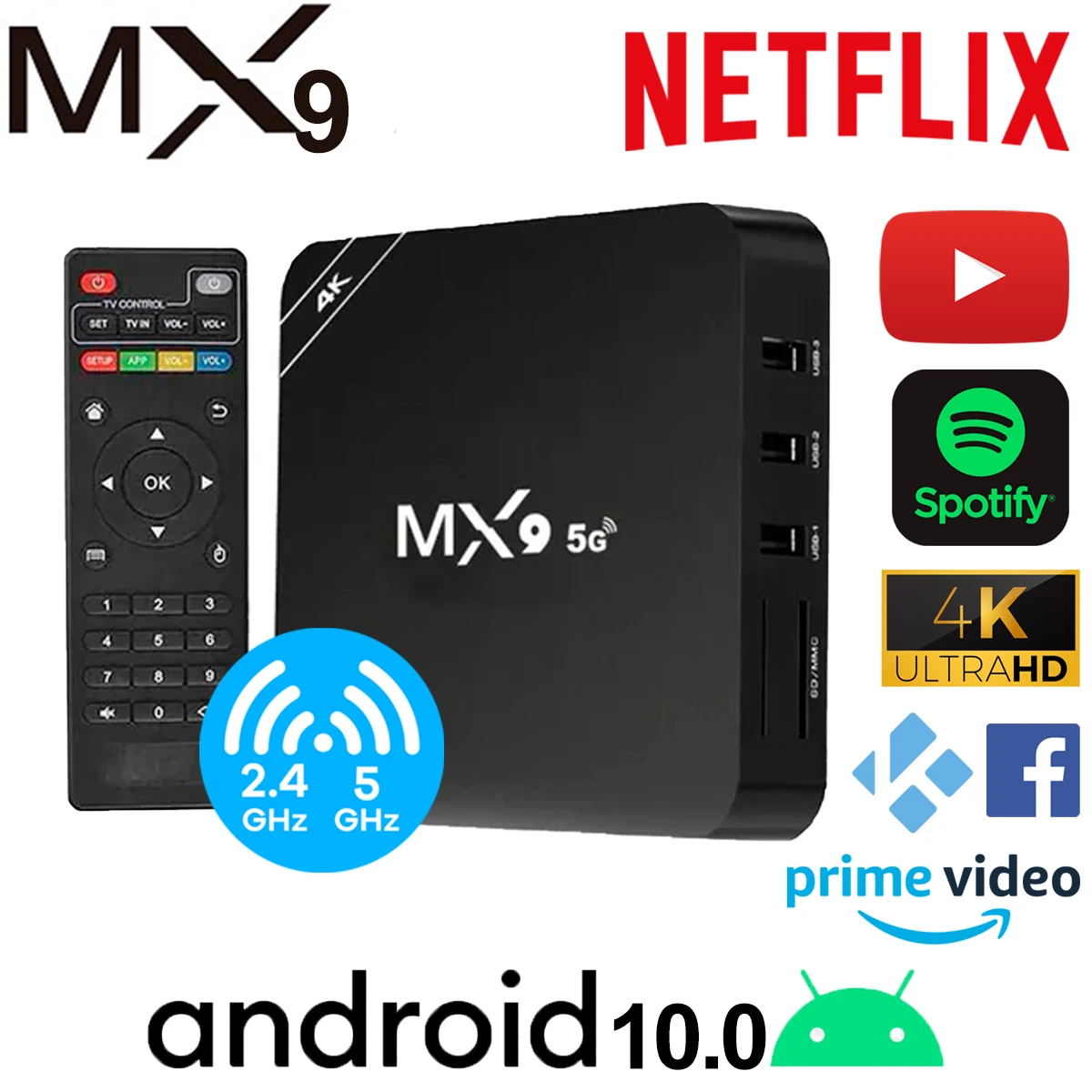 Tv Box Mx9 8gb Ram 128gb Android 10.0 Conversor Smart - Conversor De Tv ...