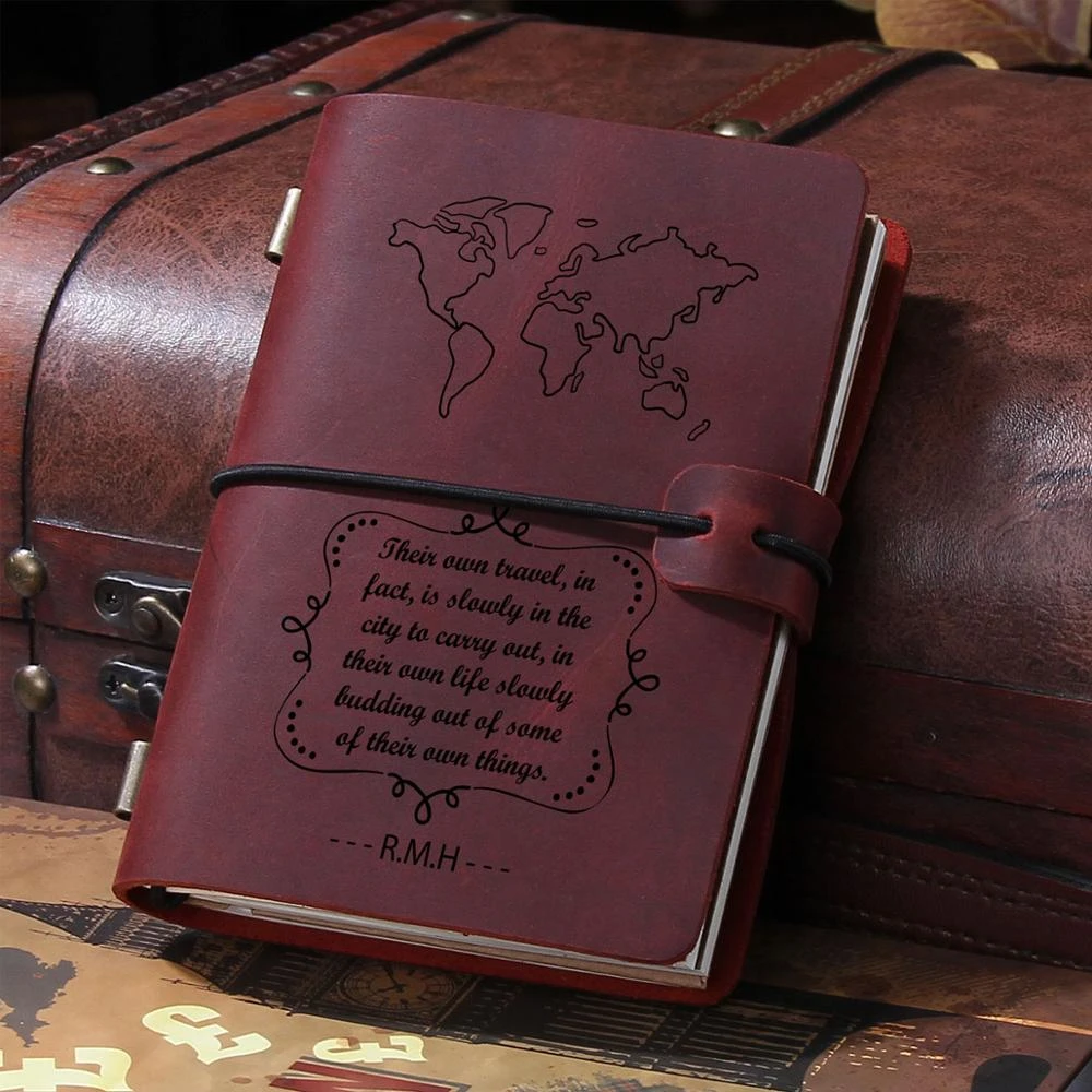 Hand made leather journal - craibas.al.gov.br