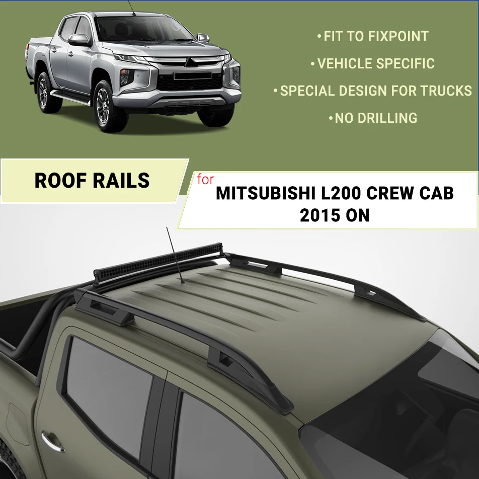 ROOF-RAILS-FOR-MITSUBISHI-L200-Mk5-CREW-CAB-2015-ON-DOUBLE-CABIN ...
