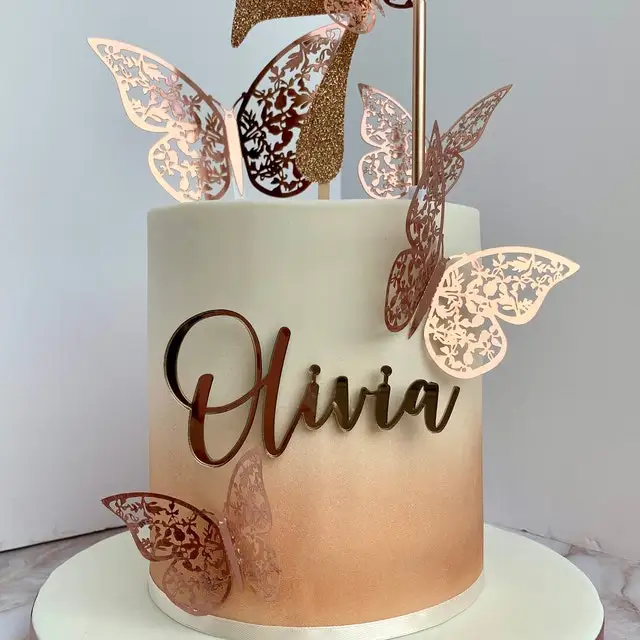 Cake Name Plate | Custom Cake Name Plaque | Birthday Cake Decoration ...