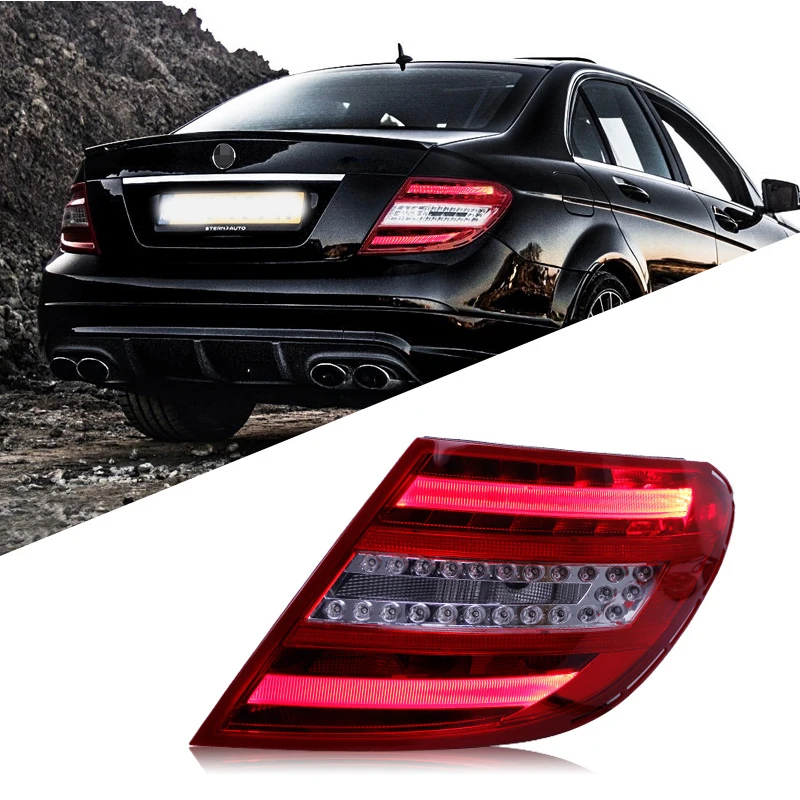 For Mercedes Benz Older 2007-2012 Year W204 Taillights Upgrade To New C ...