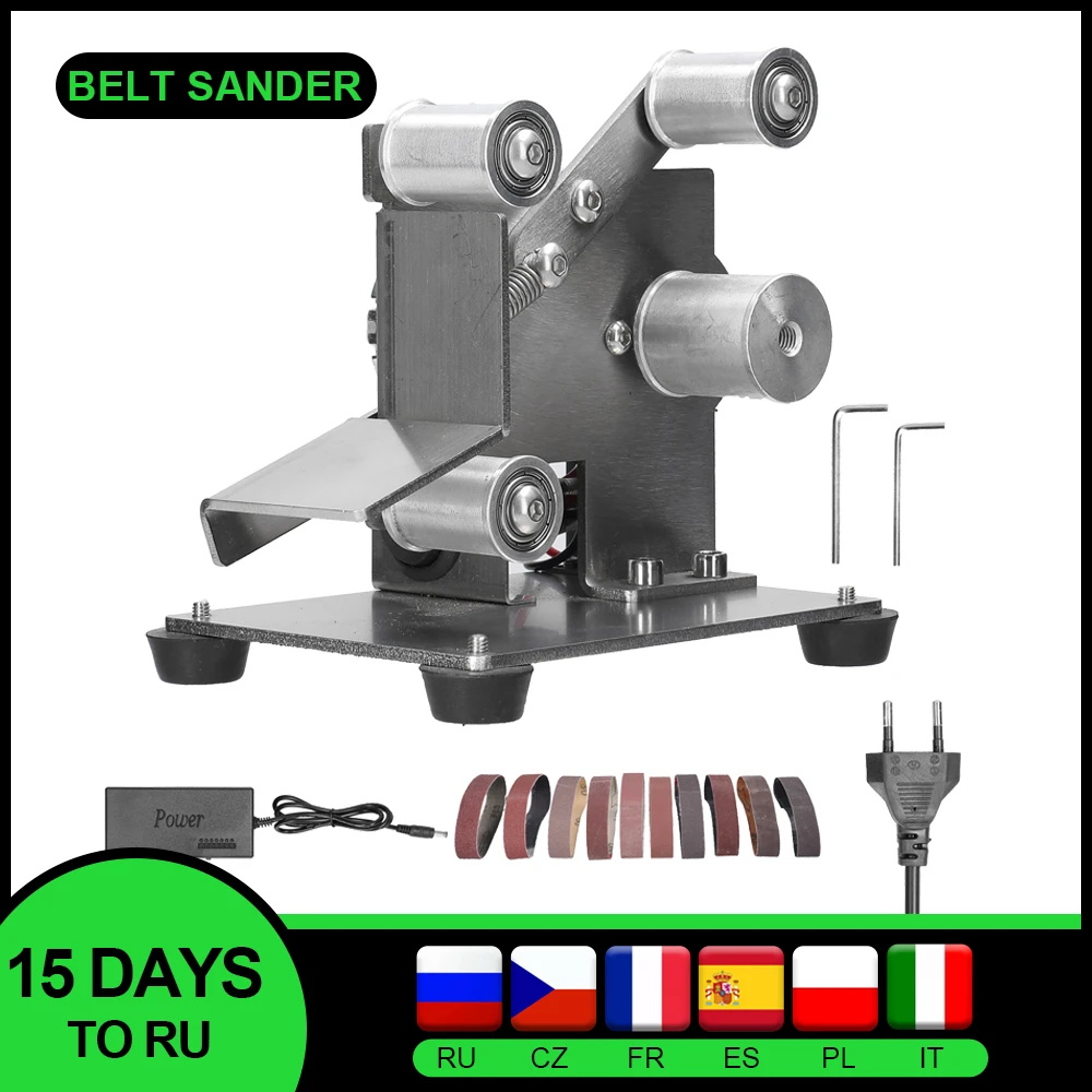 15 25 30 mm Mini Electric Belt Machine DIY Sander Polisher Grinding ...