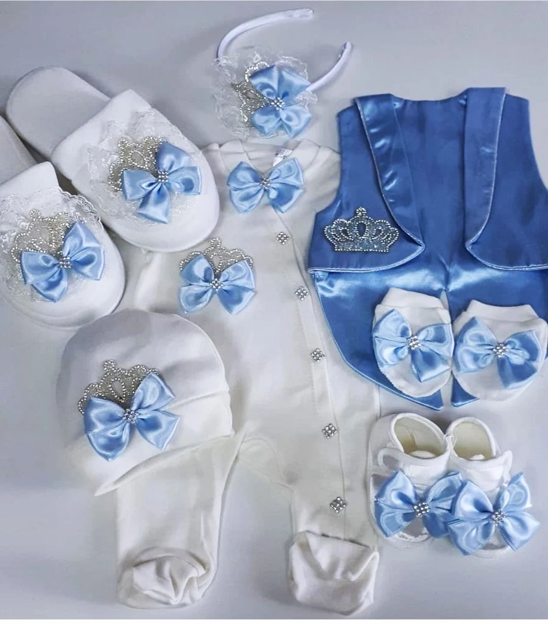 Newborn 7 Pieces Set Newborn Prince Baby Set Mom And Baby Set Newborn ...