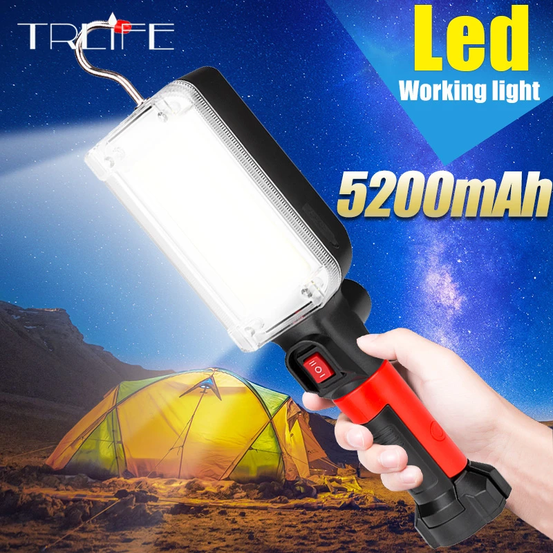 Portable Magnetic 100w Work Light Led Cob Work Light Usb Rechargeable ...
