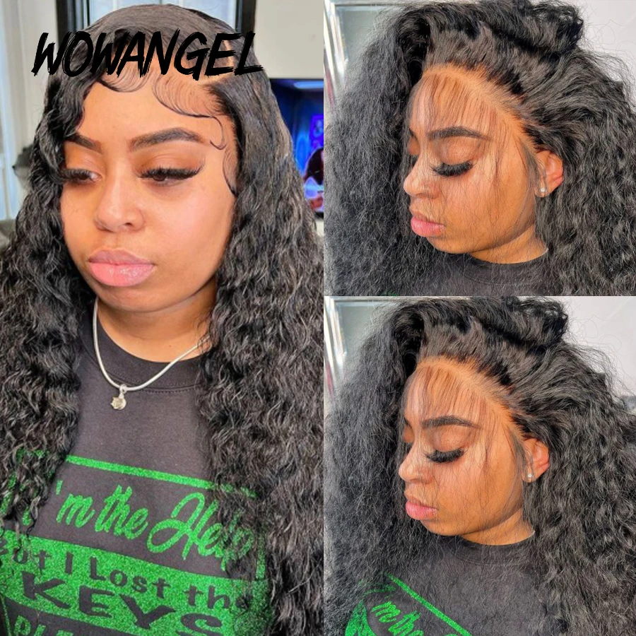 WOWANGEL 13x6 Skinlike Real HD Lace Full Frontal Wig Water Wave Clean