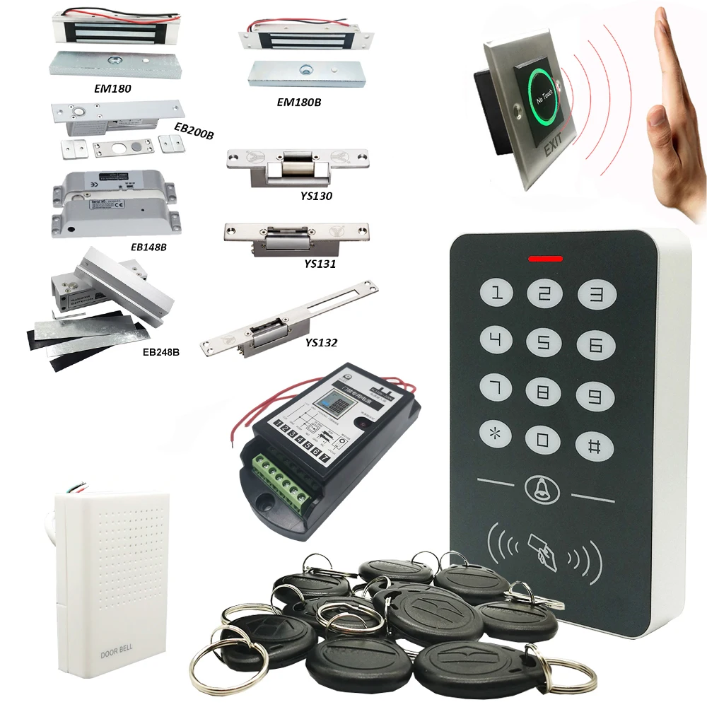 Diy Full 125khz Rfid Door Access Control System Kits With 12v5a Power ...