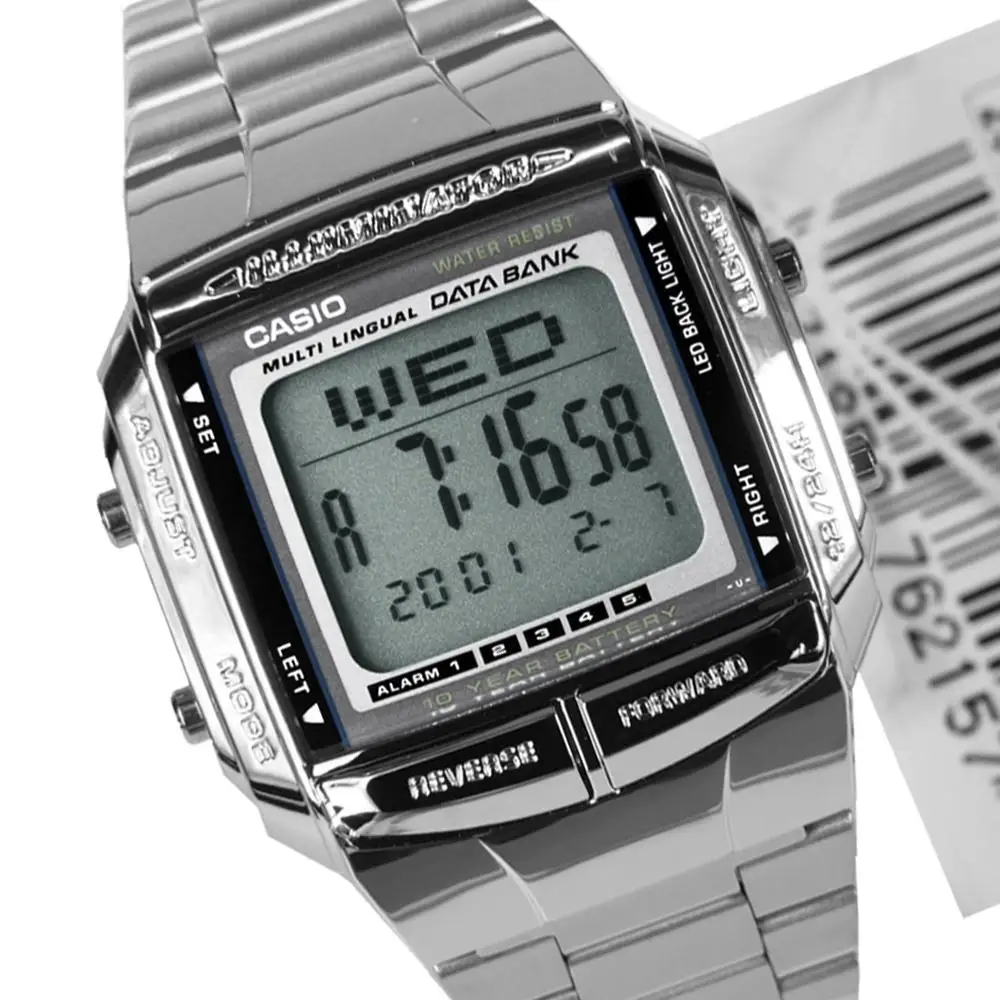 Men's Watch Casio Databank DB 360 1A strap steel telememo 30 10 years ...