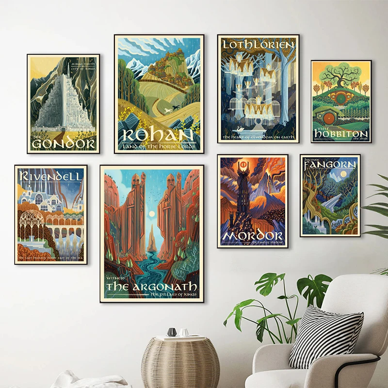 Prints Lord of The Rings Poster LOTR Room Decoration Lord of The Rings ...