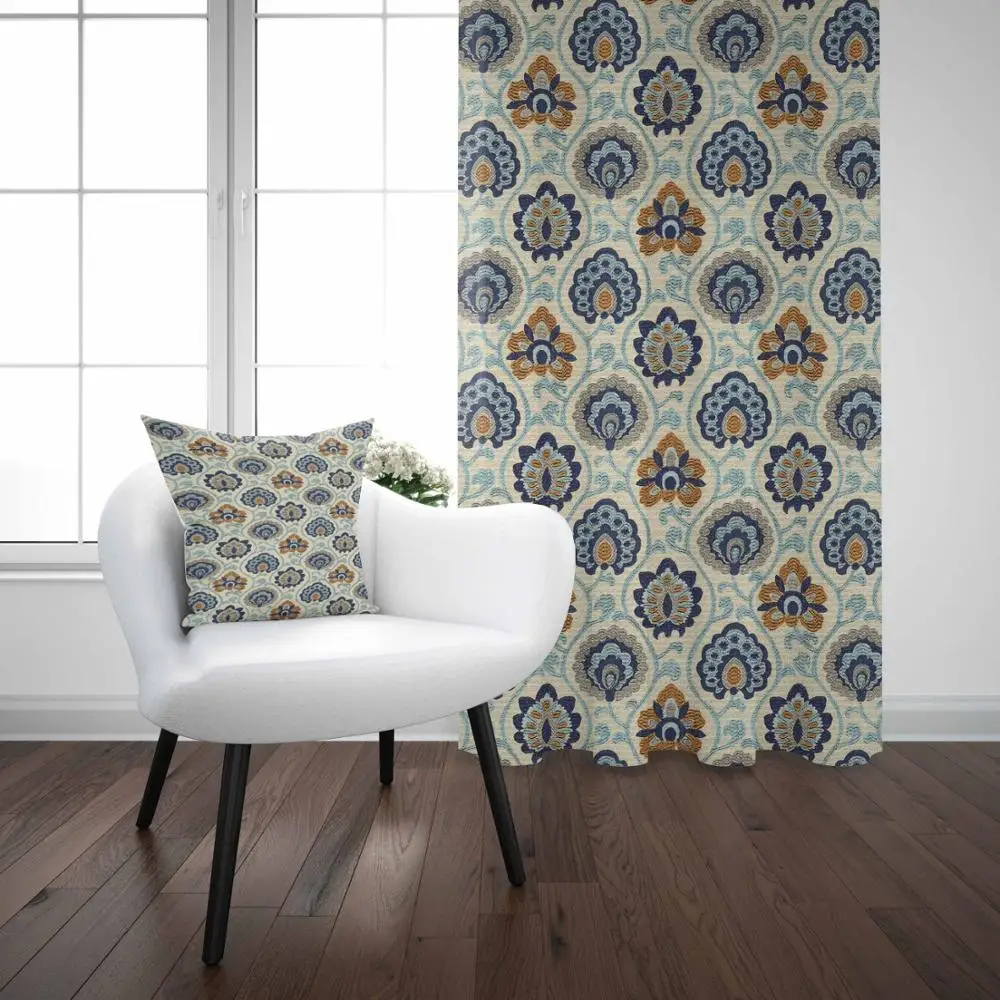 Else-Authentic-Blue-Red-Floral-Turkish-Ottoman-Retro-3D-Print-Living ...