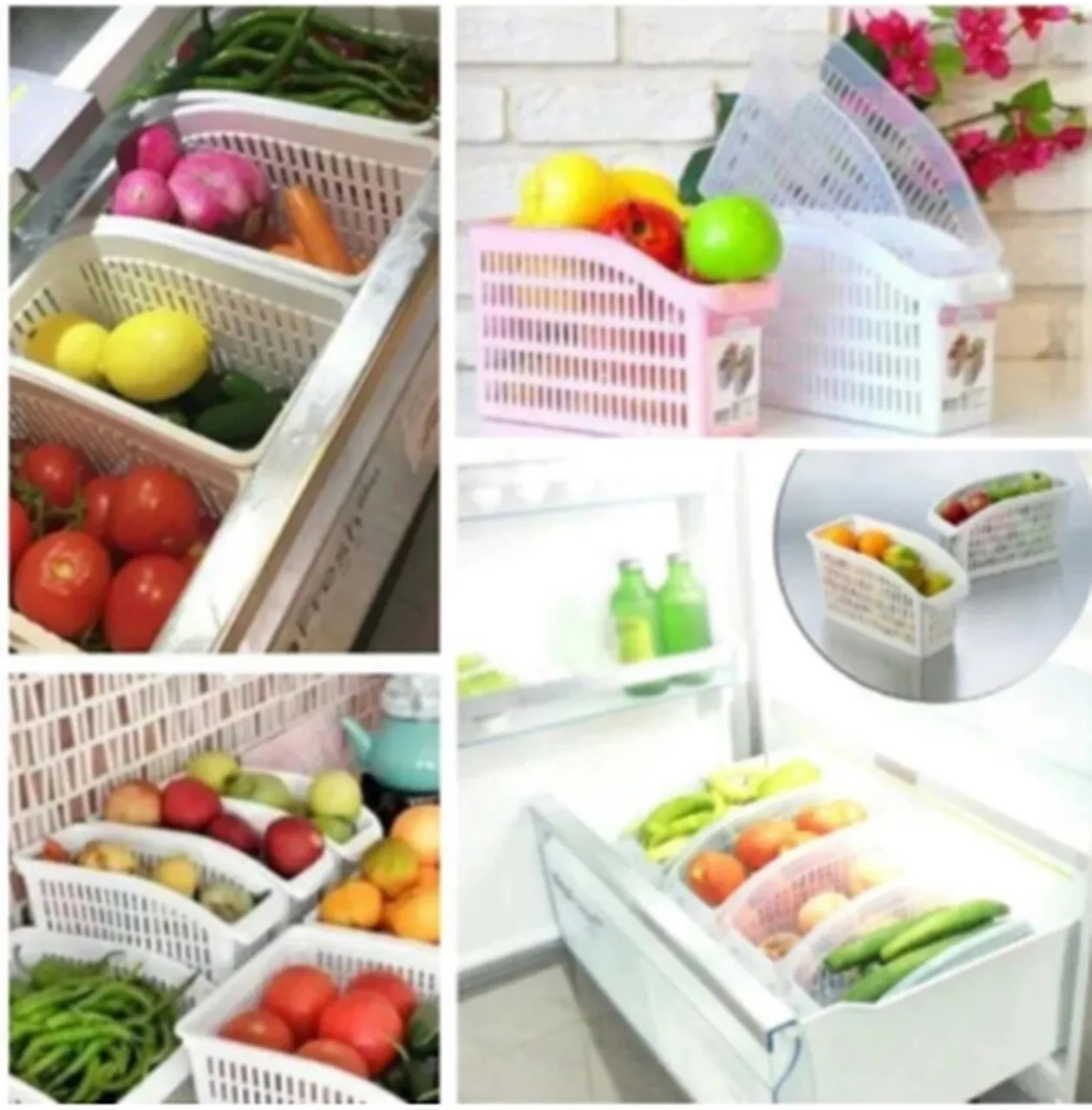 Cesta organizadora para refrigerador de cocina, cajón de almacenamiento ...