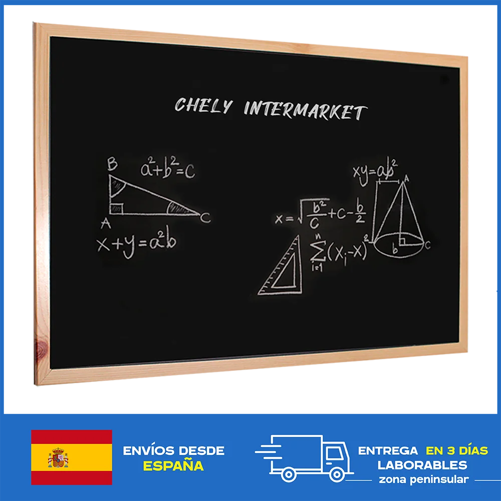 Chely-Intermarket-Black-blackboard-wall-MOD-550-with-solid-wood-frame ...