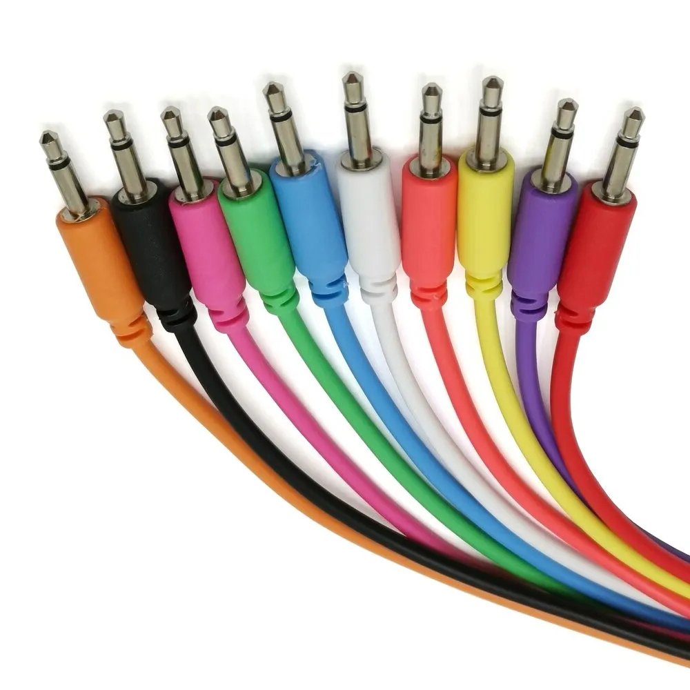 Eurorack Mono Patch Modular Cables Ts 3 5mm 1 8 Patch Synth Synthesizer 5 Pack 1 Color Orange