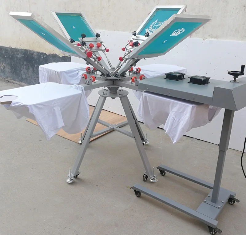 4-color-4-station-manual-silk-screen-printing-machine-for-T-shirt ...