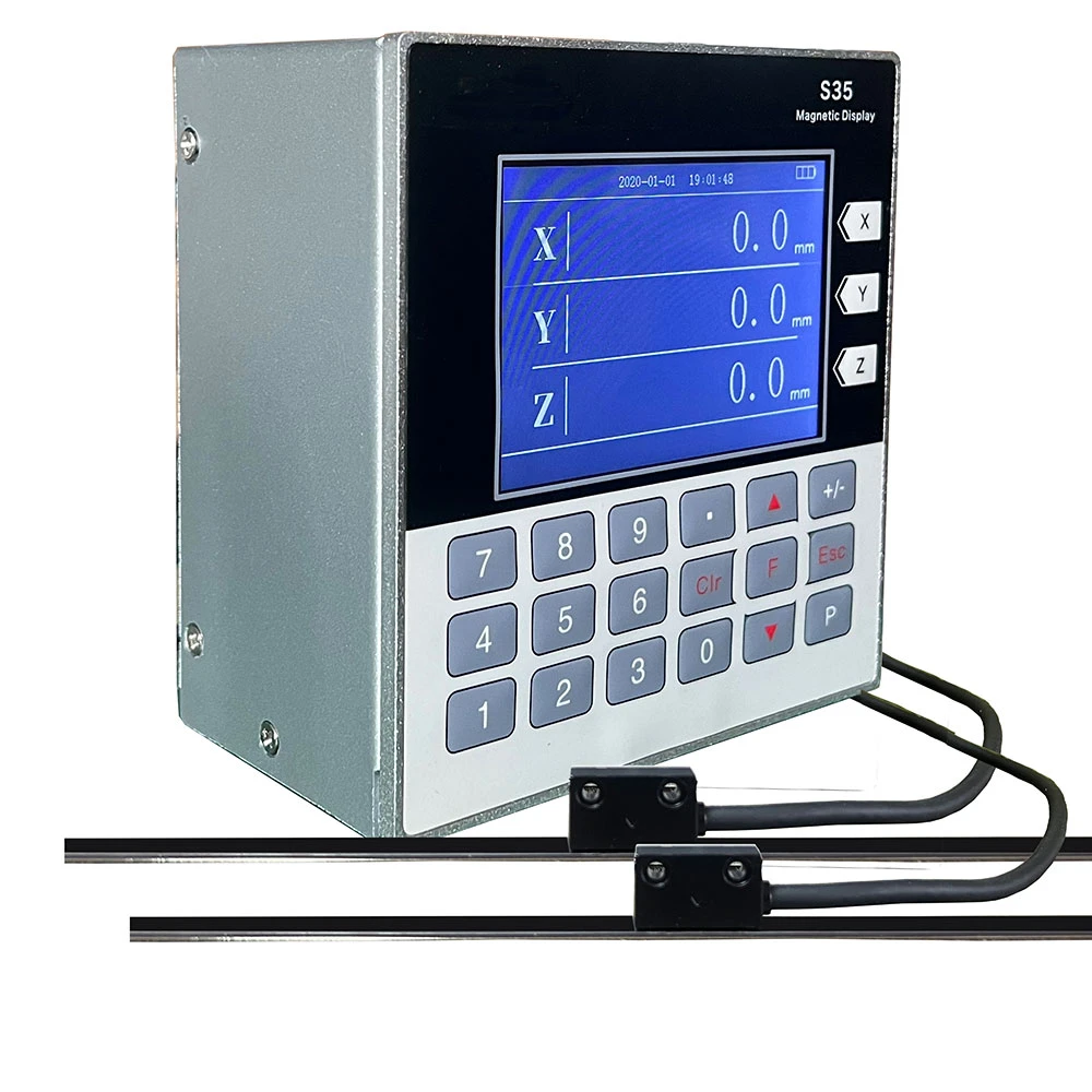 Mini tttl readout lcd conjunto dro magnético 2 eixos sino óptico torno eletrônico linear escalas ...