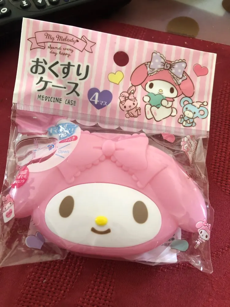 Cartoon Hello Kitty And My Melody Design Portable Pill Medicine Box ...