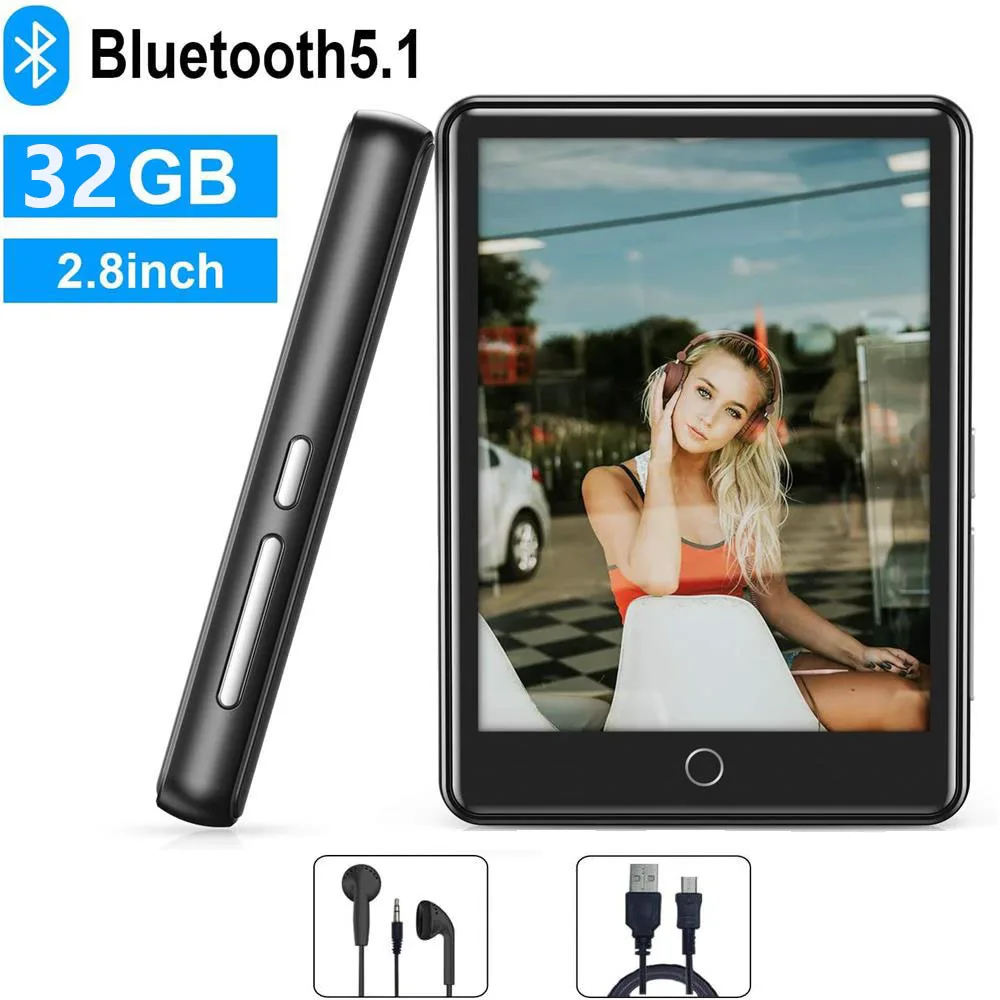 Ruizu 32gb Mp4 Player With Bluetooth 5.1, 2.8 Inches Full Touch Screen ...