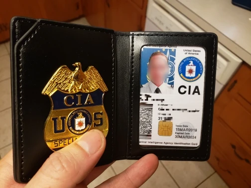 United States CIA Special Agent Badges Leather Case Holder ID Card ...