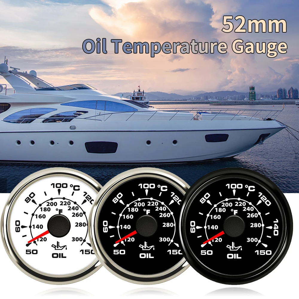 52mm-Waterproof-50-150-Oil-Temperature-Gauge-Fuel-Temp-Meter-with-8 ...