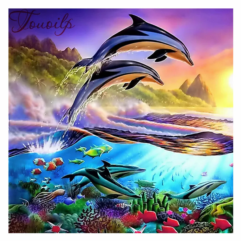 Dolphin fish painting Painting Acrylic etna.com.pe