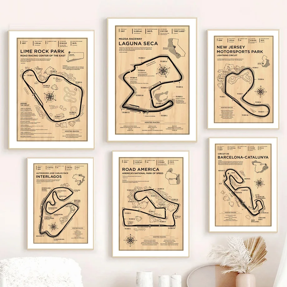 F1-Racing-Track-Poster-Formula-One-Wall-Art-Canvas-Painting-Nordic ...