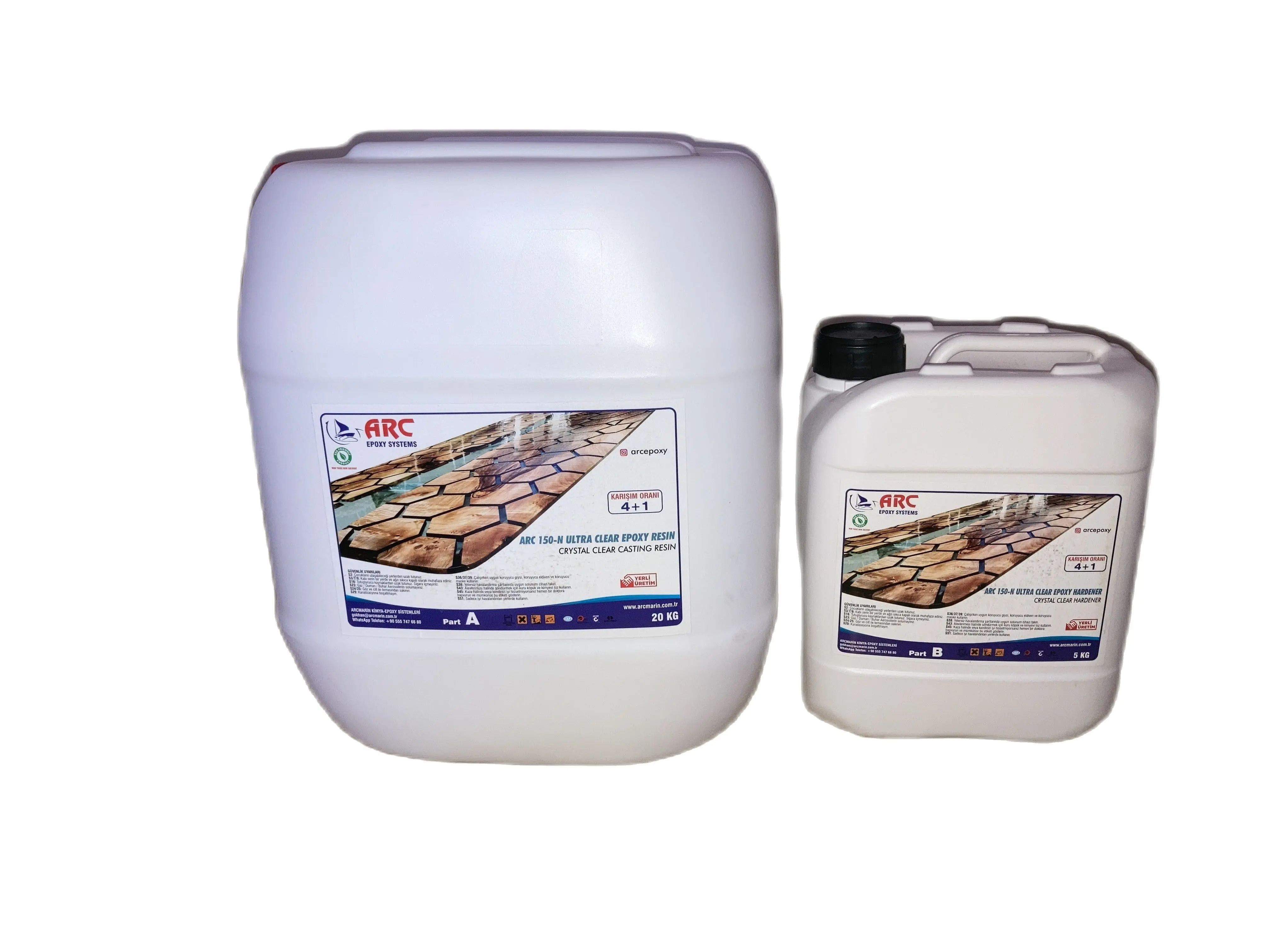 25kg-ARC-150-N-Ultra-Clear-Epoxy-Resin-and-Hardener-A-B-Set-Kit-Crystal ...