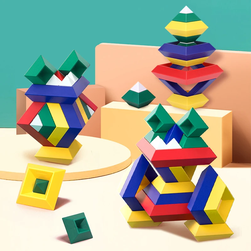 3D Pyramid Building Blocks Set – Nest N Rest Supply