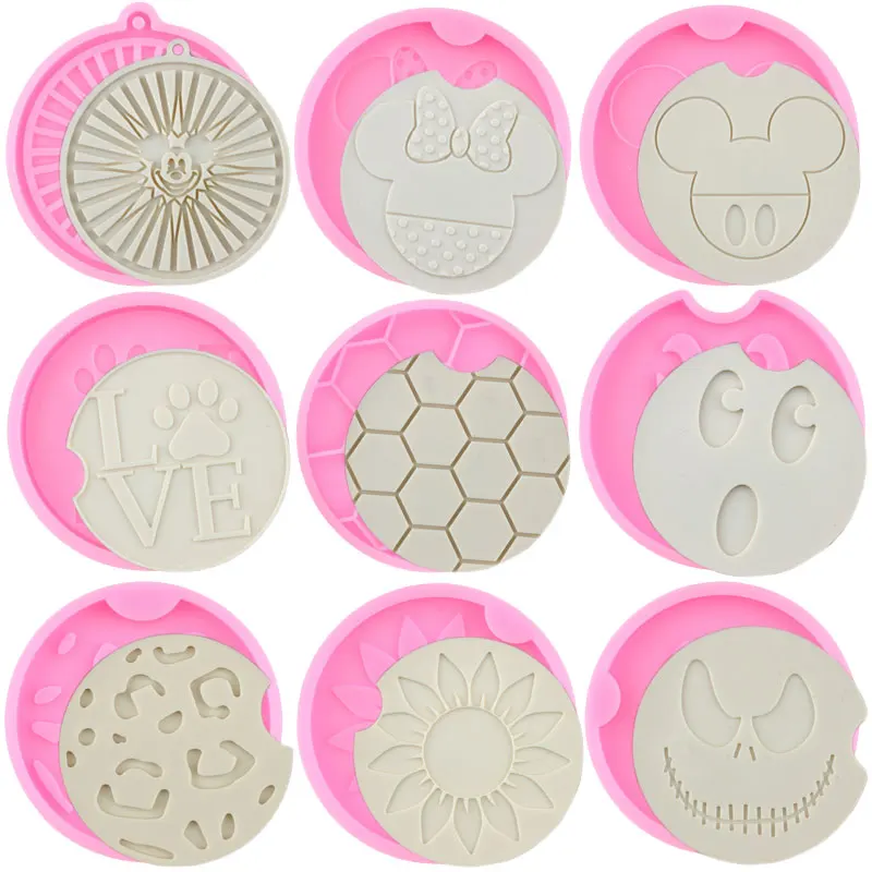 Silicone Mickey Minnie Mouse Mold 1 piece Cartoon Keychain Mold Molding ...