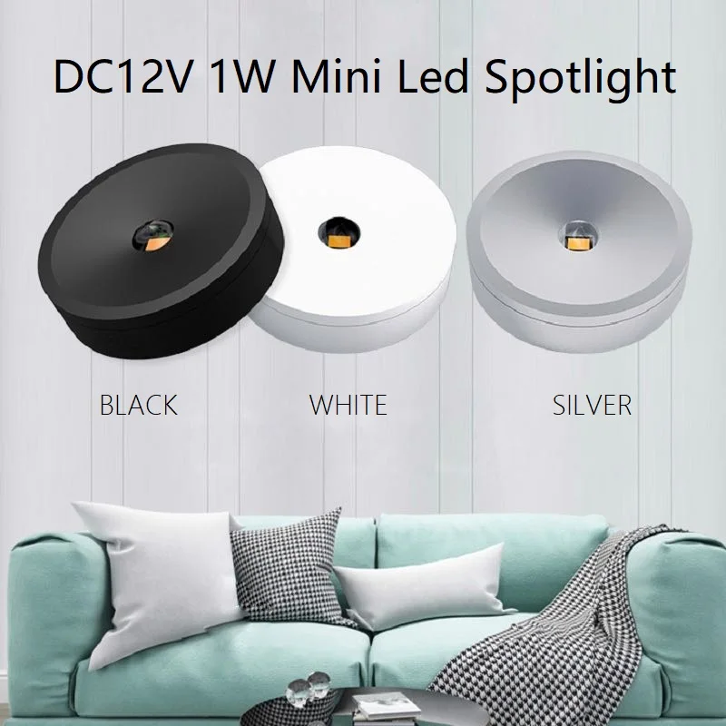 etrnLED 1W 12V Dimmable Spotlights Indoor Mini Focus Led Round Surface ...