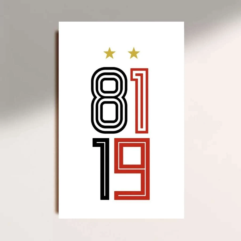 Placa Decorativa Flamengo 81 19 Fundo Branco| | - AliExpress