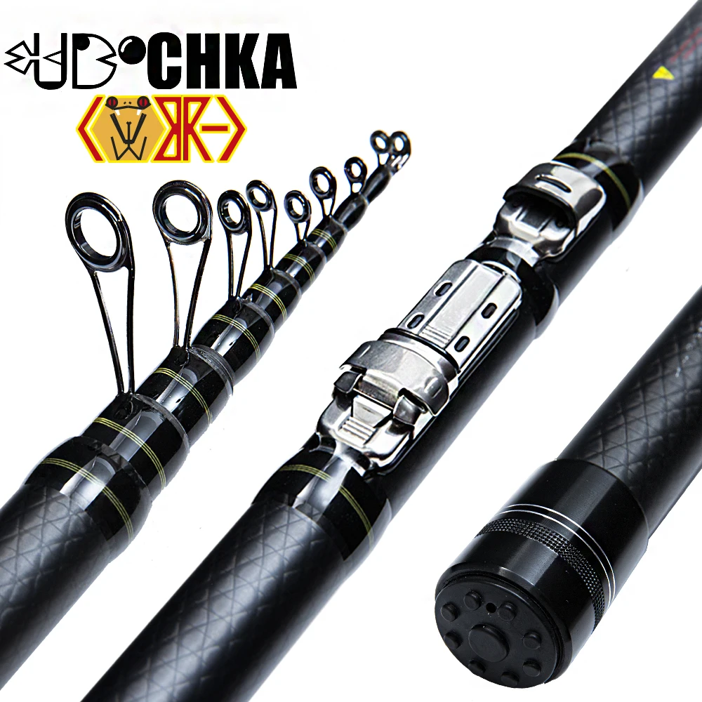 UDOCHKA "Cobra" Telescopic Spinning Carbon Fishing Rod, 5 6 7 Parts ...