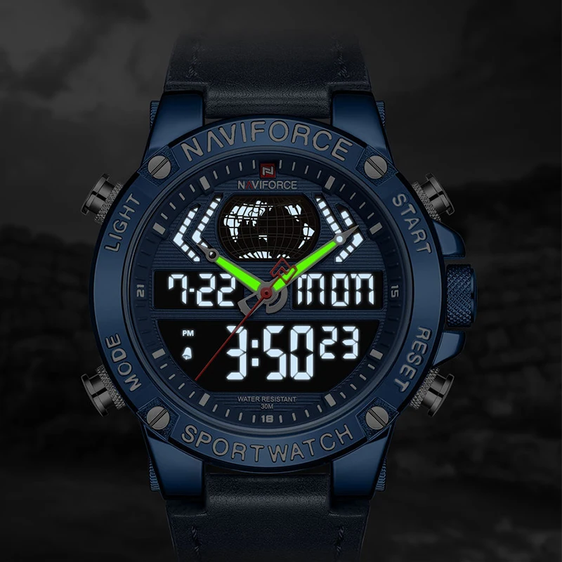 2019 Mens Watches NAVIFORCE Fashion Sport Waterproof Military Wrist ...