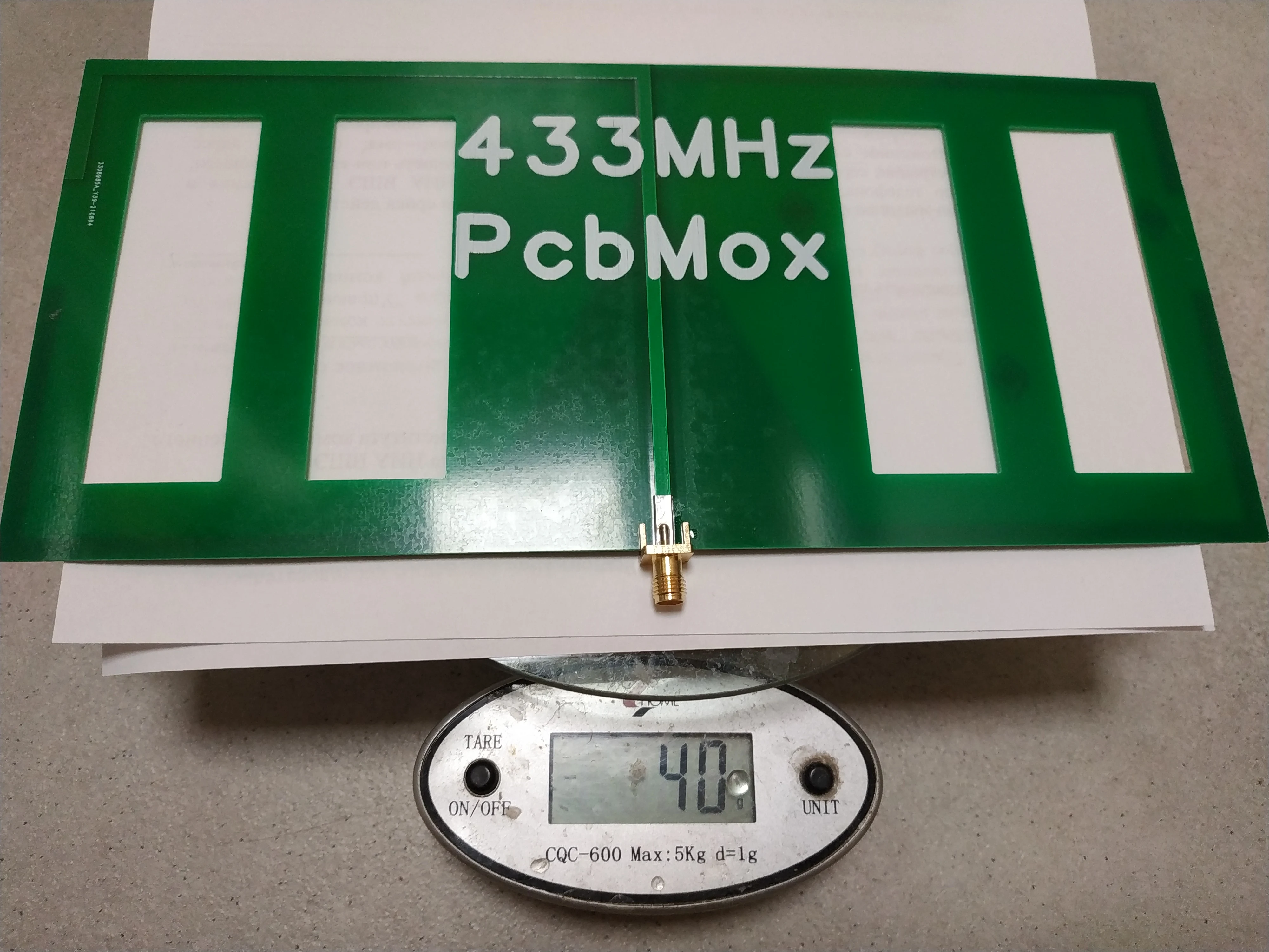 Moxon 433 antenna RC FPV 433 MHz PCB with conical balun. FPV LRS, LORA ...