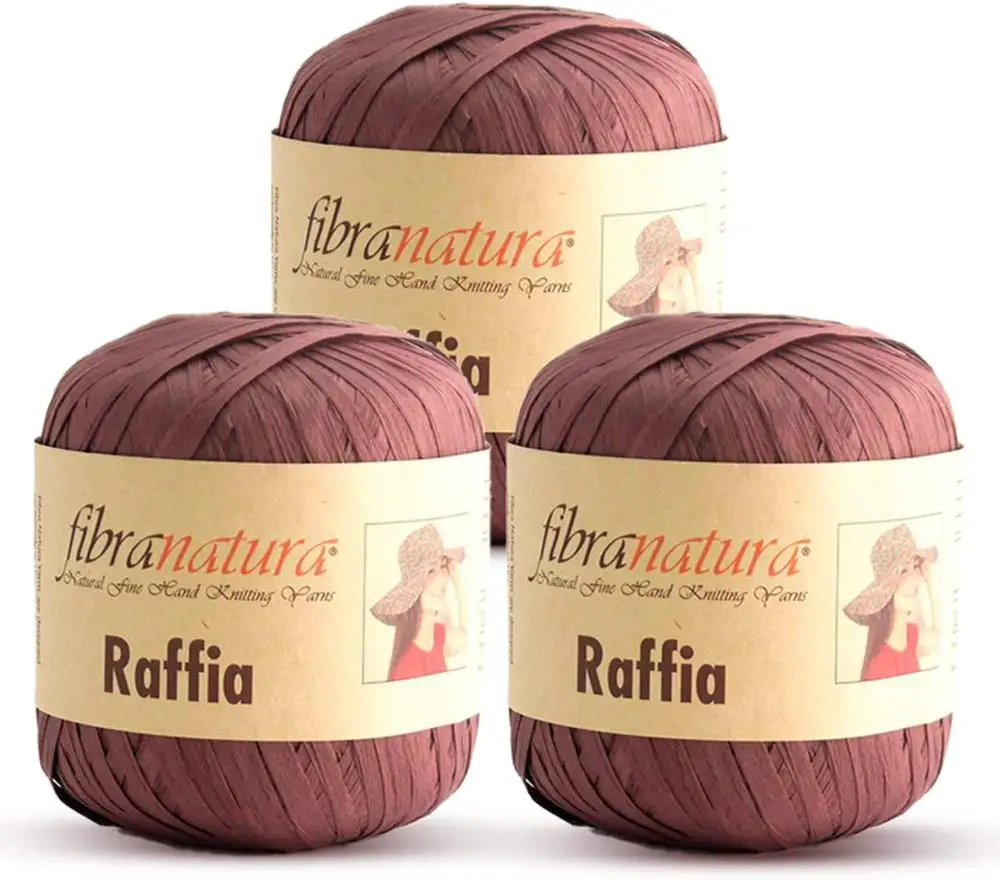 Fibra Natura Raffia Yarn 22 Colors 100% Cellulose Natural Straw Paper ...