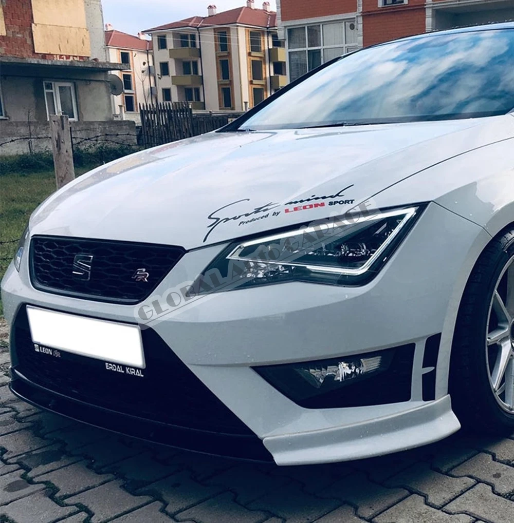 For Seat Leon 5F Fog Light Sticker 2013-2020 Front Bumper Stickers Lip ...