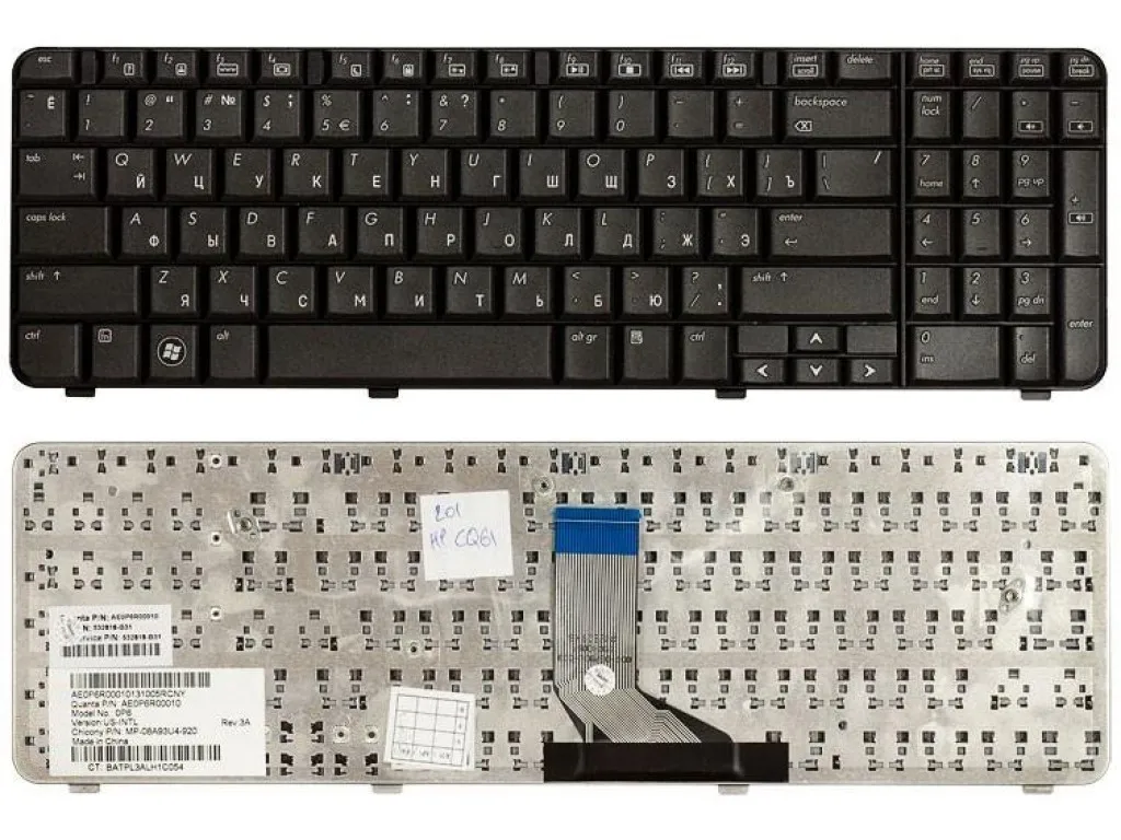 Клавиатура HP Compaq CQ61, Pavilion G61 черная|Replacement Keyboards ...