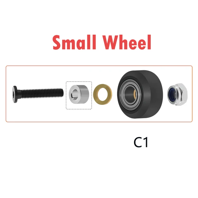 1Set Strong Solid pom wheel Kit Plastic wheel POM wheel V-type Idler ...