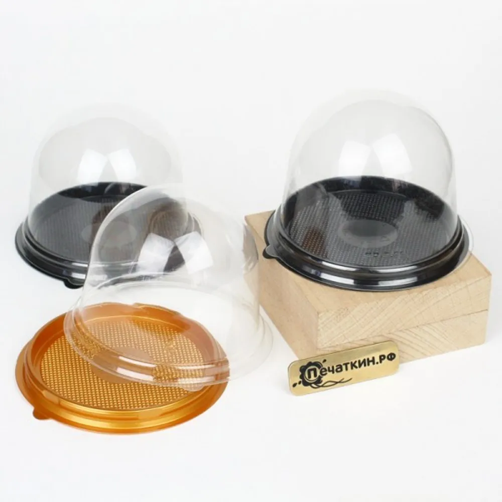 Plastic Round Containers With Lids Shaped Dome For Foods, Desserts ...