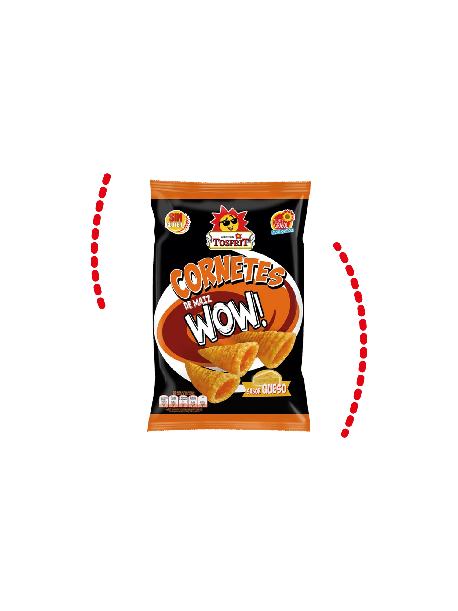 Original toscrit Cornette box 12 units of 95 grams each. Corn cornets ...