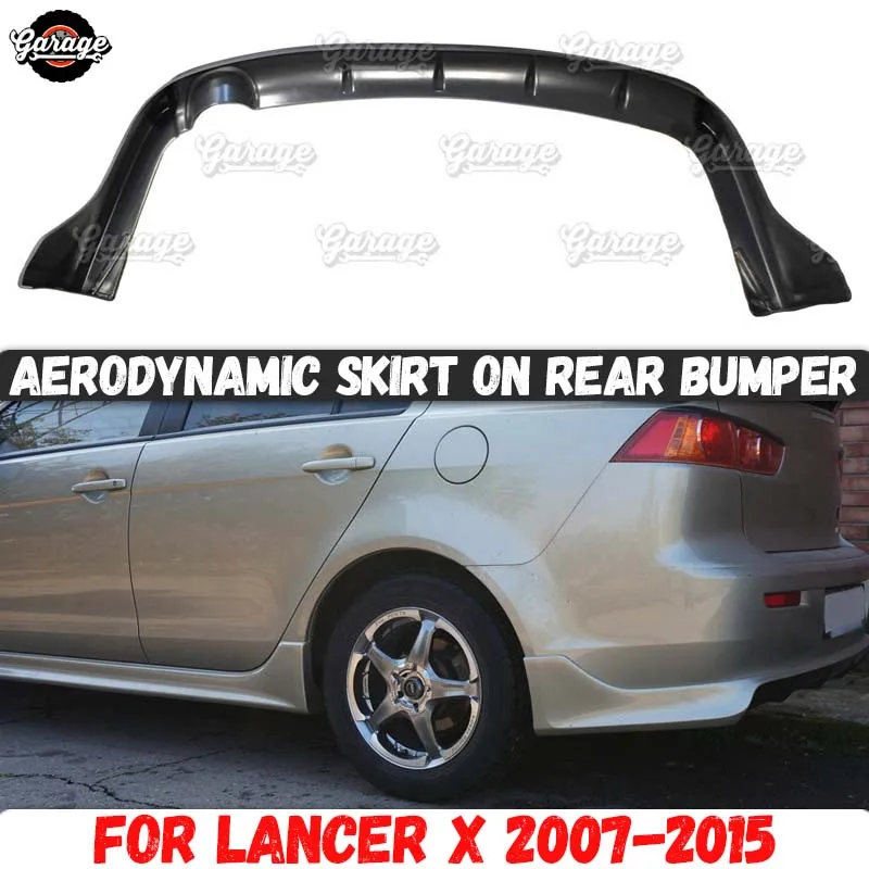 Diffuser-for-Mitsubishi-Lancer-10-2007-2015-of-rear-bumper-ABS-plastic ...