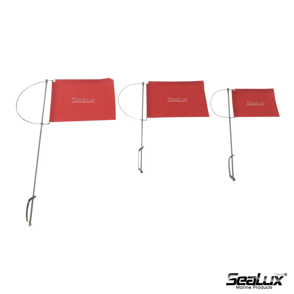 Sealux Large 190mm X 150mm Wind Pennant Structure With Red Nylon Flag ...