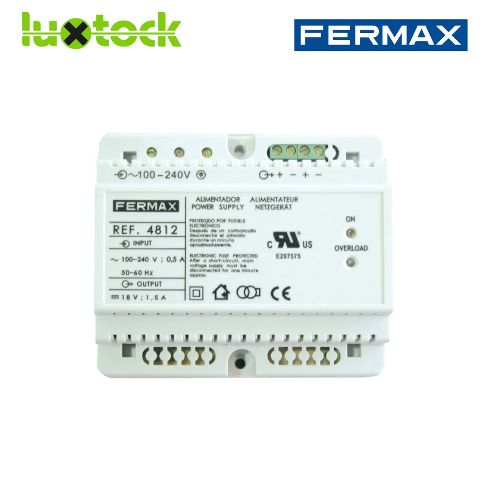 Fermax-Ref-4812-Fermax-DIN6-100-240VAC-18VDC-1-5A-installation ...