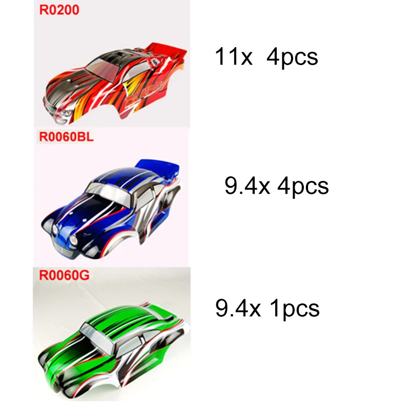 9pcs RC Car Body Shell For VRX RH1011 RH1013 TRUCK 9pcs RC Car Body ...