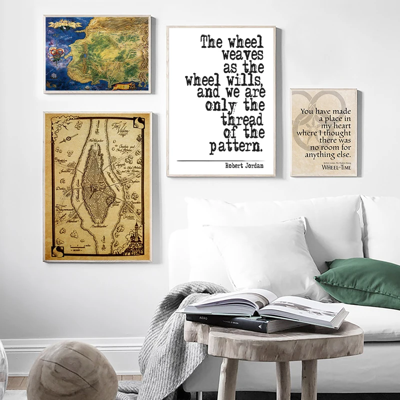 The-Wheel-of-Time-Map-Poster-Prints-The-Westlands-Map-Wall-Art-Canvas ...