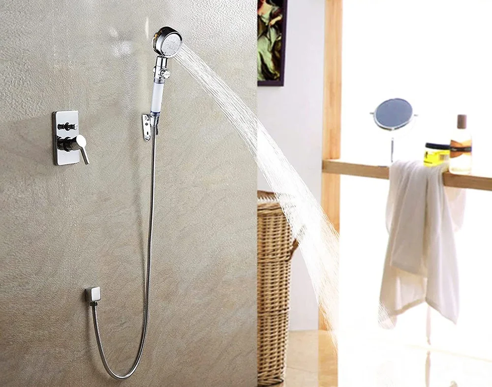 Robinet Haute,A-PURPLE--Pomme de Douche et Support à Hélice Turbo, Économie d'Eau, Haute ...