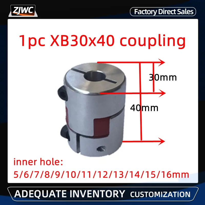 XB-Couple-Aluminium-Plum-Flexible-Shaft-Coupling-D30L40-10x14mm-Motor ...