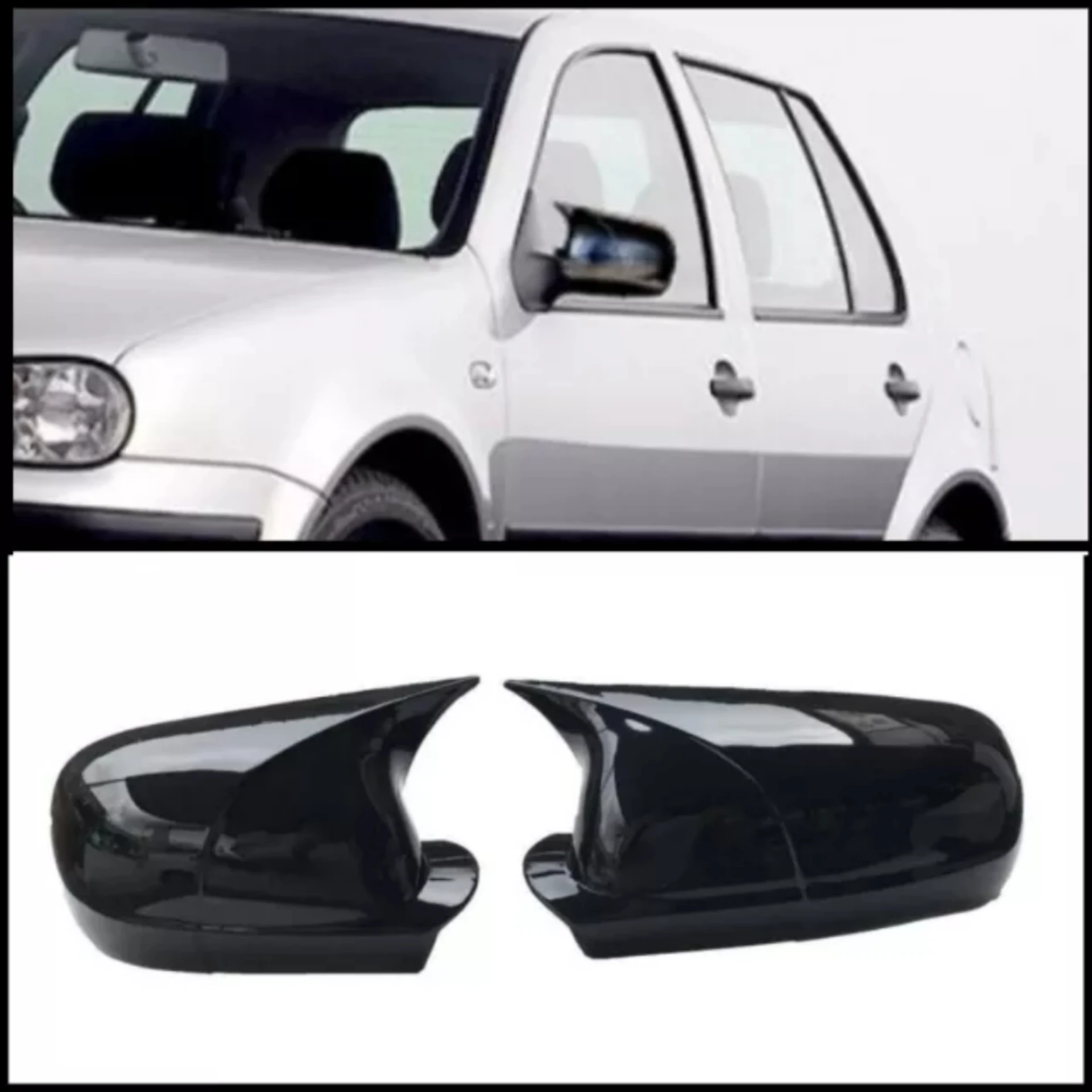 Bat Style Mirror Cover For Volkswagen Golf 4 MK4 1997-2003 Rearview ...