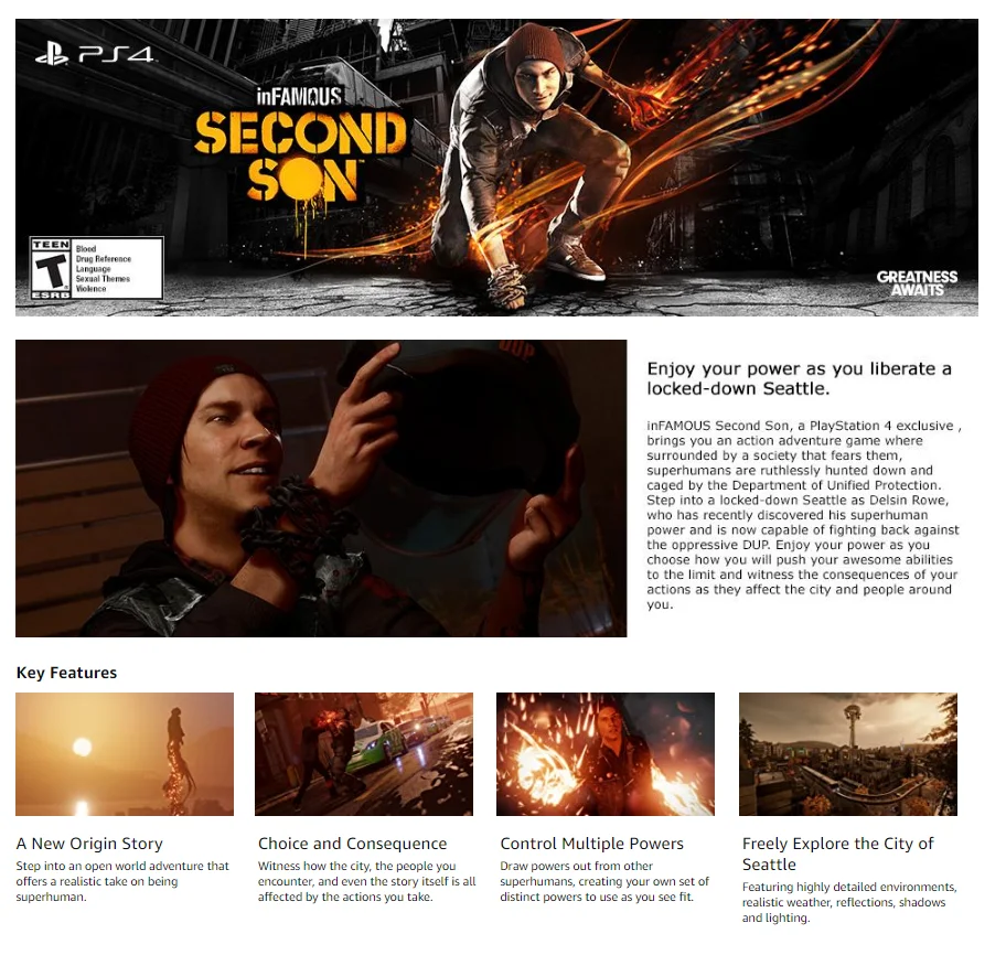 Infamous Second Son Ps4 Bundle