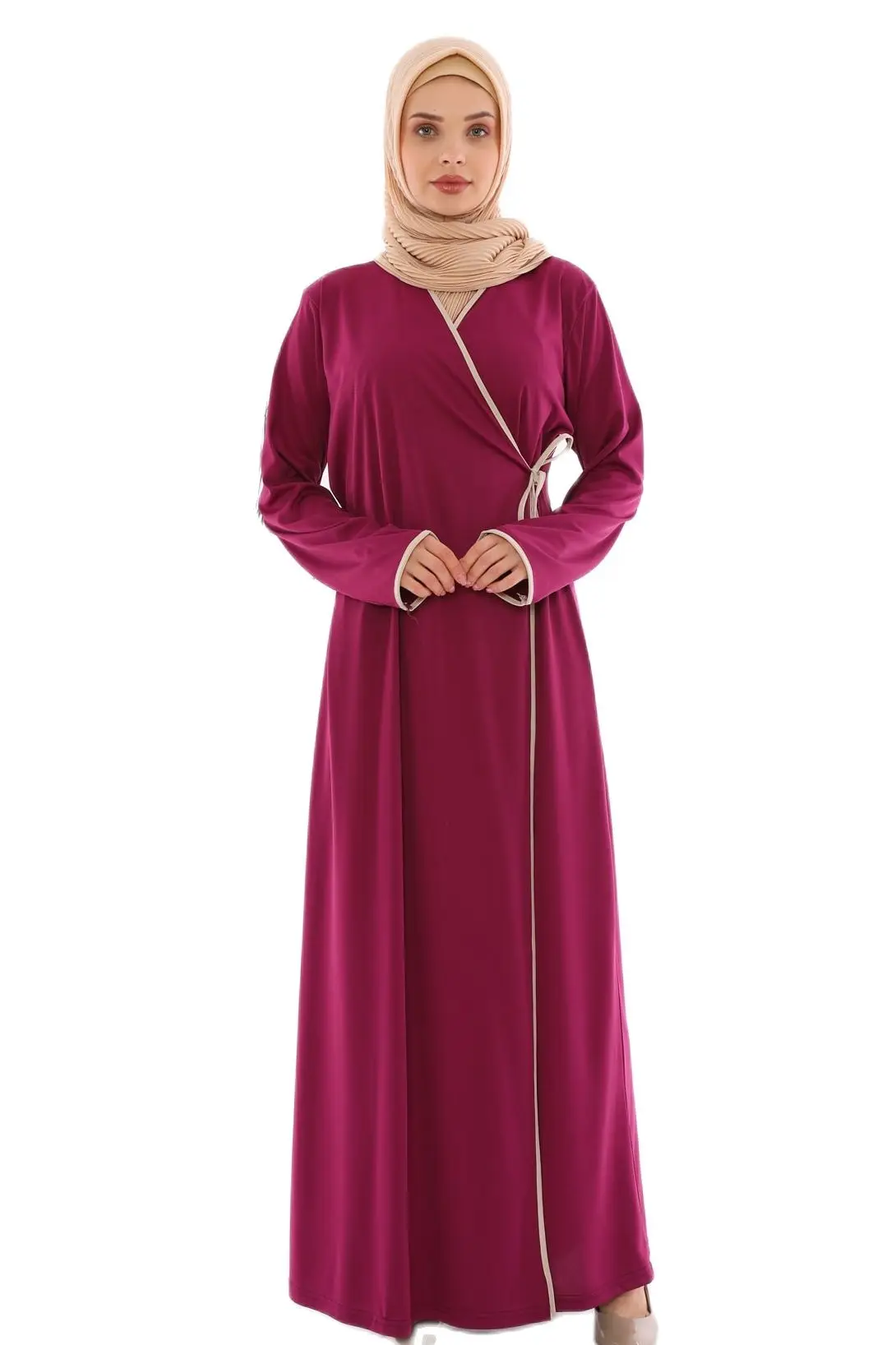 Side-gusset-Prayer-Gown-Muslim-women-clothes-Hijab-Jilbab-long-djellaba ...